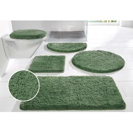 Badematte OTTO HOME, gr&uuml;n, Polyester, Badematten, "Sanremo, Standard & Premium, 30mm oder 35mm, sehr weich", Badteppich, unifarben, rechteckig, rund