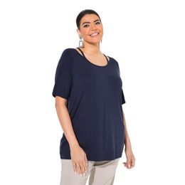 Ulla Popken Shirt in marine | Gr.: 50-52