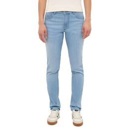 Mustang Damen Slim-fit-Jeans "Damen Style Rebecca Slim"402 mittelblau, Gr. 31, unifarben, Denim/Jeans, 84% Baumwolle, 14% Polyester, 2% Elasthan,