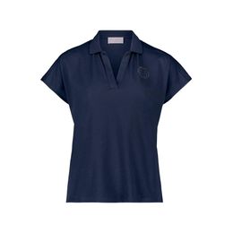 Betty Barclay Poloshirt mit Schmucksteinen in dunkelblau | Gr.: 36