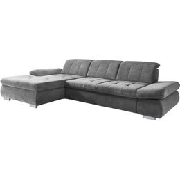 Ecksofa DIE PLANBAR, B:331cm H:84cm T:124cm, grau, 100% Polyester, Wohnzimmer, Sofas, "MP-IN17004 L-Form, Breite 331 cm, Kaltschaum-Polsterung",