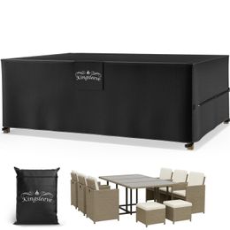 Kingsleeve Abdeckplane Sitzgruppe Anthrazit 308x138x89cm 9100mm Wassers&auml;ule