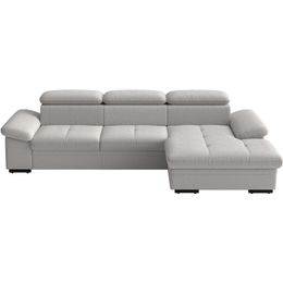 Sit & More Ecksofa SIT & MORE, B:260cm H:73cm T:174cm, grau, 95% Polyester, 5% Polyamid, Wohnzimmer, Sofas, "Viola, L-Form, B: 260 cm", optional
