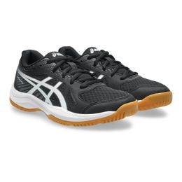 asics M&auml;dchen Hallenschuh "UPCOURT 6 GS", Gr. 37,5schwarz, wei&szlig;, Synthetik, Schuhe, geeignet f&uuml;r Handball&Volleyball, Indoorschuh, nicht abf&auml;rbende