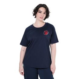 Ulla Popken Shirt in marine | Gr.: 54-56