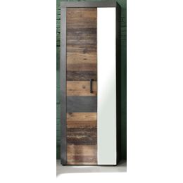 Garderobenschrank Home Affaire, B:65cm H:192cm T:34cm, braun, Holzwerkstoff, Flur, Schr&auml;nke, "Ilana", Garderobenschrank mit 2 T&uuml;ren - (B/T/H)