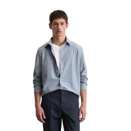 Marc O'Polo MARC O'POLO Herren Langarmhemd "mit garngef&auml;rbtem Streifenmuster", blau, Gr. XXL, gestreift, Obermaterial: 100% Baumwolle, Hemden