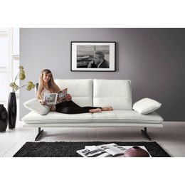 2-Sitzer W.Schillig, B:216cm H:94cm T:96cm, wei&szlig;, Longlife Xtra-Leder Z59: Glattleder mit modischer Pr&auml;gung. Hautst&auml;rke 0, 9 - 1, 1 mm, Sofas,