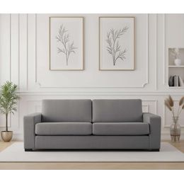 3-Sitzer OTTO HOME, B:226cm H:86cm T:96cm, grau, 100% Polyester, Sofas, "Branwell", Breite 226 cm, Struktur fein, mit Wellenunterfederung