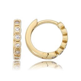 Balia Ohrringe Gold 333 Gelbgold - 8 Karat 6er Zirkonias Creolen | Gr.: onesize