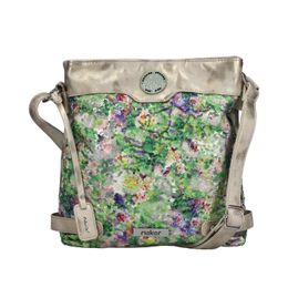 Rieker Damen Umh&auml;ngetasche, bunt, Textil, bedruckt, Taschen, Damen Schultertasche, Handtasche in Metallic-Optik