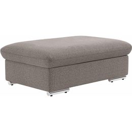 Sit & More Polsterhocker SIT & MORE, B:102cm H:43cm T:68cm, grau, 100% Polyester, Hocker, "Valantine, B: 101 cm", individuell zu kombinieren