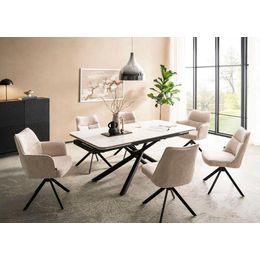 Esstisch Home Affaire, B:180cm H:77cm T:90cm, wei&szlig;, Tische, "Pietra"