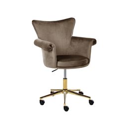 Beliani B&uuml;rostuhl VELENCIA in Braun/Gold - (W) 64 x (H) 85 x (L) 60 cm | Gr.: onesize