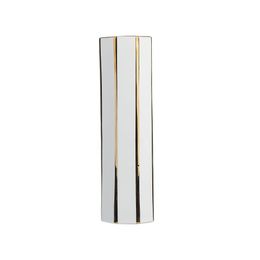 Beliani Blumenvase ESTELLA in Wei&szlig;/Gold - (W) 12 x (H) 40 x (L) 12 cm | Gr.: onesize