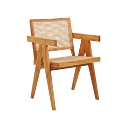 Beliani Esszimmerstuhl WESTBROOK in Naturfarben/Braun - (W) 55 x (H) 82 x (L) 52 cm | Gr.: onesize