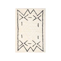 Beliani Badematte UNTLA in Beige/Schwarz - (W) 60 x (L) 90 cm | Gr.: onesize