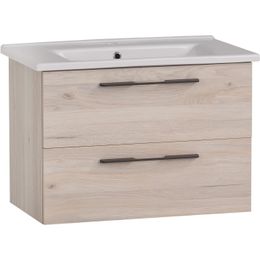 Waschtisch Schildmeyer, B:65cm H:53,8cm T:45,5cm, beige, Badezimmer, Waschtische, "Maxim, Sandeiche", Made in Germany