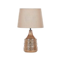 Beliani Tischleuchten WARI in Braun/Beige - (W) 29 x (H) 47 x (L) 29 cm | Gr.: onesize