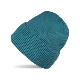 styleBREAKER Strickm&uuml;tze mit Rippenmuster in Blau | Gr.: onesize