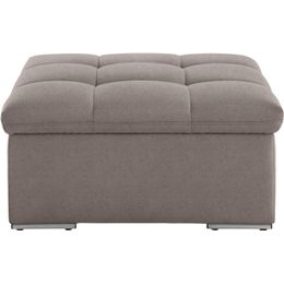 Sitzhocker DOMO collection, B:87cm H:40cm T:87cm, braun, Hocker, "Lagoa moderne Steppung im Sitz, elegant und zeitlos, B/T 87/87cm", in gro&szlig;er