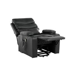 Beliani Fernsehsessel ETER in Schwarz - (W) 79 x (H) 105 x (L) 91 cm | Gr.: onesize