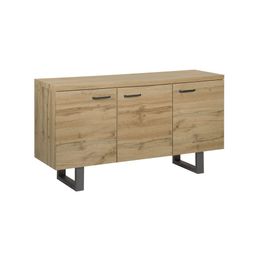Beliani Sideboard TIMBER in Braun/Grau - (W) 140 x (H) 79 x (L) 42 cm | Gr.: onesize
