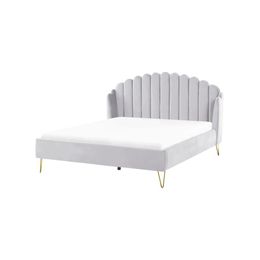 Beliani Doppelbett AMBILLOU in Grau/Gold - (W) 197 x (H) 126 x (L) 214 cm | Gr.: onesize
