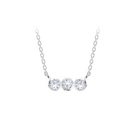 Alexander York Kette mit Anh&auml;nger SOLIT&Auml;R TRIPLE ZIRKONIA in 925 Sterling Silber in silber | Gr.: onesize