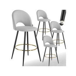 TecTake Barstuhl gepolstert, 49 x 58 x 110 cm, Belastbarkeit 120 kg | Gr.: onesize