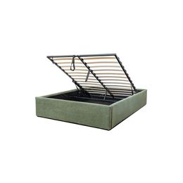 CALICOSY Bettkastenbett ROMY in Khakigr&uuml;n - (W)204 x (H)36,5 x (L)152 cm | Gr.: onesize