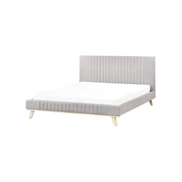 Beliani Doppelbett TALENCE in Grau/Braun - (W) 175 x (H) 105 x (L) 215 cm | Gr.: onesize