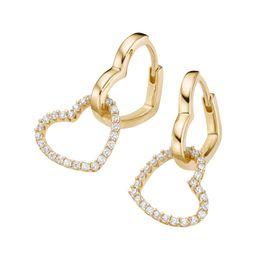 Giorgio Martello Milano Ohrringe Damen Gr&ouml;&szlig;e 25 gold / transparent