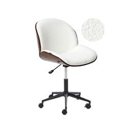 Beliani B&uuml;rostuhl MENESHA in Braun/Wei&szlig; - (W) 52 x (H) 81 x (L) 41 cm | Gr.: onesize