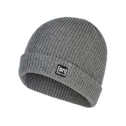 super.natural Merino M&uuml;tze MERINO BASIC BEANIE in grau | Gr.: onesize