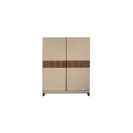 Angel Cerd&aacute; Hohe Anrichte 3276 in Nerz / Walnuss / Stahl &ndash; (B)120 x (H)150 x (T)50 cm | Gr.: onesize