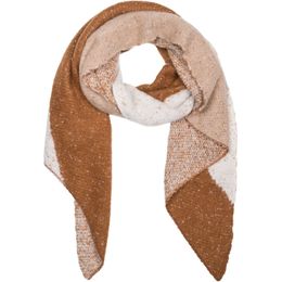 styleBREAKER Damen XXL-Schal "Asymmetrischer Web Schal 3-Farbig", braun, Modisch, Obermaterial: 80% Viskose CV. 20% Wolle WO., Modet&uuml;cher