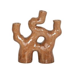 Beliani Blumenvase BARBUS in Braun - (W) 28 x (H) 31 x (L) 17 cm | Gr.: onesize