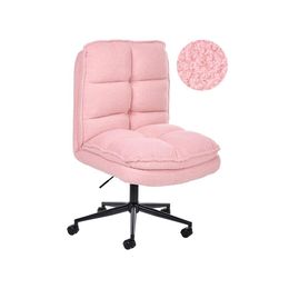 Beliani Chefsessel ADDISON in Rosa/Schwarz - (W) 56 x (H) 98 x (L) 64 cm | Gr.: onesize