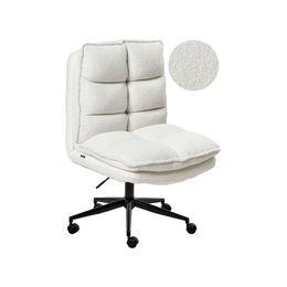 Beliani Chefsessel ADDISON in Wei&szlig;/Schwarz - (W) 56 x (H) 98 x (L) 64 cm | Gr.: onesize