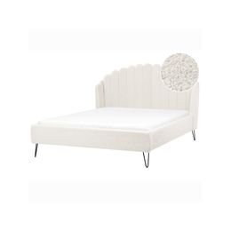 Beliani Doppelbett AMBILLOU in Wei&szlig;/Schwarz - (W) 177 x (H) 126 x (L) 214 cm | Gr.: onesize