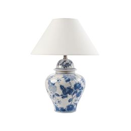 Beliani Tischleuchten SORRAIA in Wei&szlig;/Blau - (W) 40 x (H) 53 x (L) 40 cm | Gr.: onesize