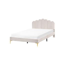 Beliani Doppelbett SAUVIAN in Wei&szlig;/Gold - (W) 145 x (H) 98 x (L) 207 cm | Gr.: onesize