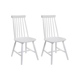 Beliani 2er-Set Esszimmerstuhl BURBANK in Wei&szlig; | Gr.: onesize