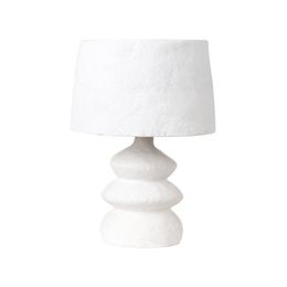 Beliani Tischleuchten ARAPEY in Wei&szlig; - (W) 23 x (H) 39 x (L) 23 cm | Gr.: onesize