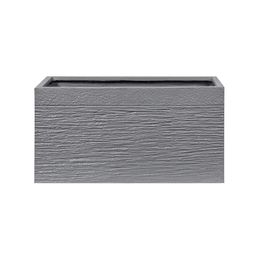 Beliani Outdoor Blumentopf MYRA in Grau - (W) 60 x (H) 30 x (L) 29 cm | Gr.: onesize