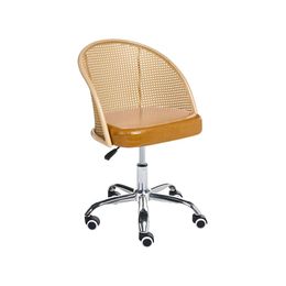 Beliani B&uuml;rostuhl BALTIMORE in Braun/Silber/Schwarz - (W) 50 x (H) 76 x (L) 50 cm | Gr.: onesize