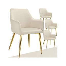 TecTake Armlehnstuhl in Samtoptik, gepolstert, 55 x 63,5 x 86,5 cm | Gr.: onesize