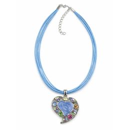 Collezione Alessandro Kurze Kette " Barcelona " in blau | Gr.: onesize