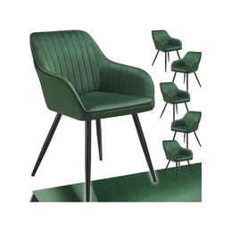 TecTake Polstersessel gepolstert, in Samtoptik, gesteppt, 58 x 62 x 82 cm | Gr.: onesize